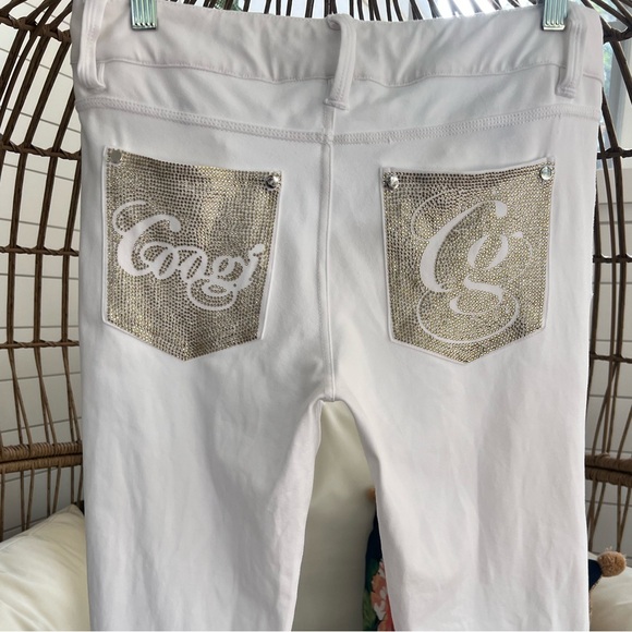 COOGI | Pants & Jumpsuits | Coogi White Pants With Embellished Back ...